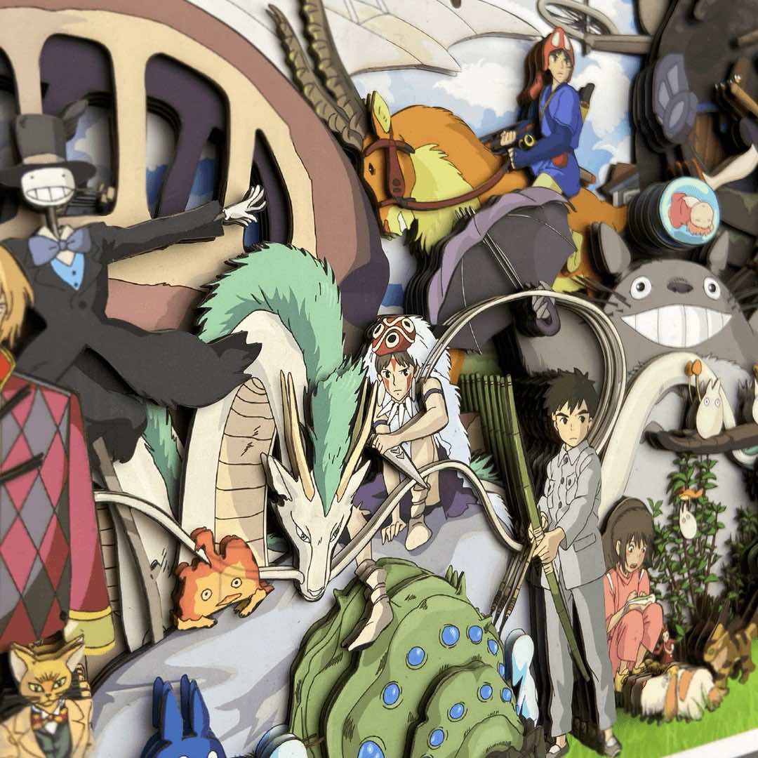 3D Paper Art Frame - Miyazaki's World – eulique shop
