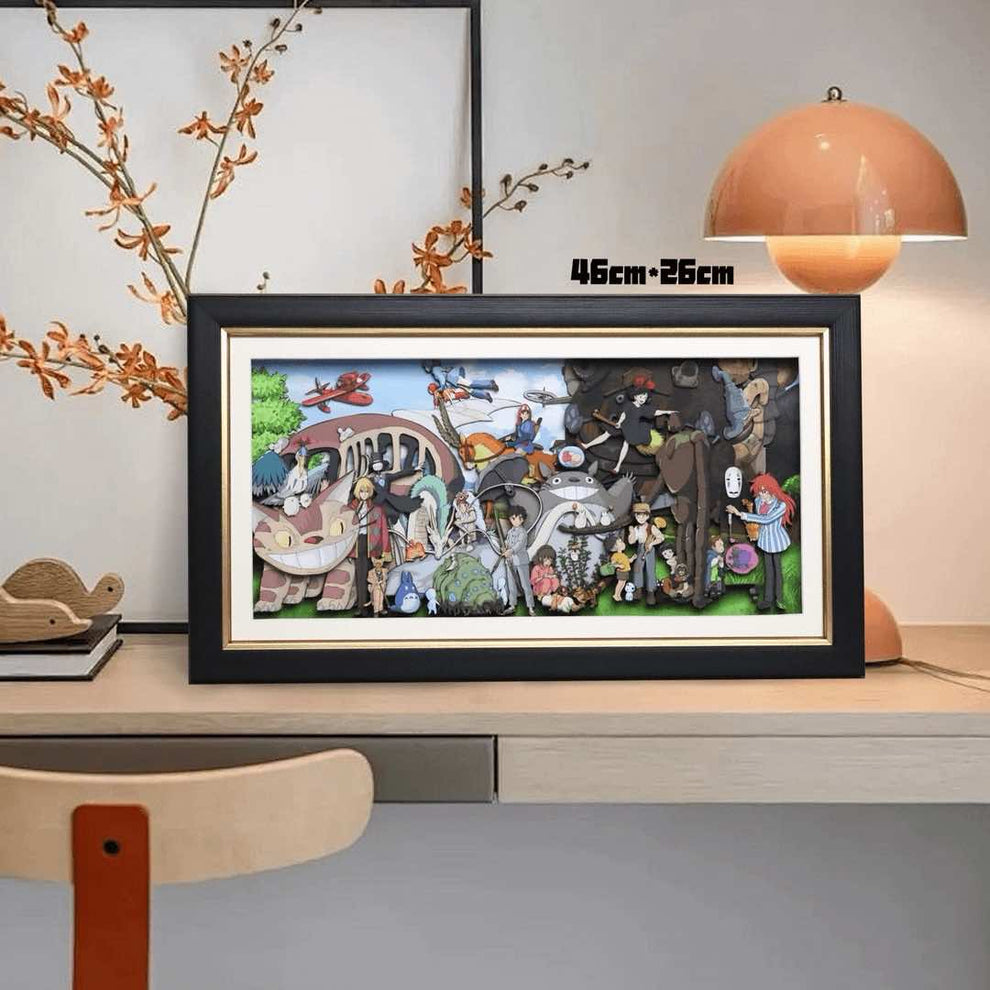 3D Paper Art Frame - Miyazaki's World – eulique shop