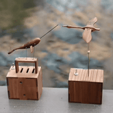 Handcrafted Wooden Manta Ray Automaton – eulique shop